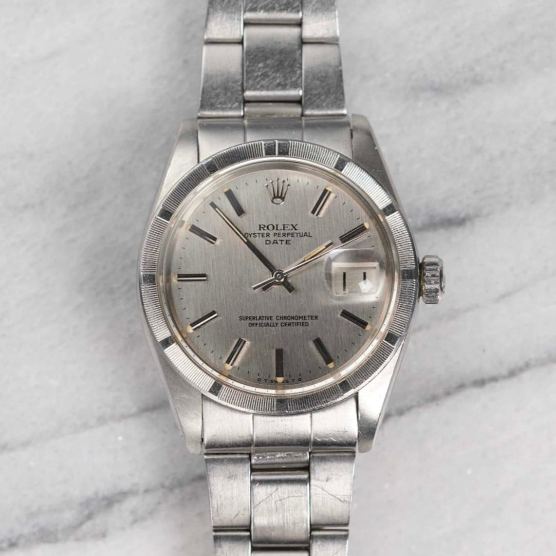 Rolex OP 1501 - Silver Vertical Stripe Dial